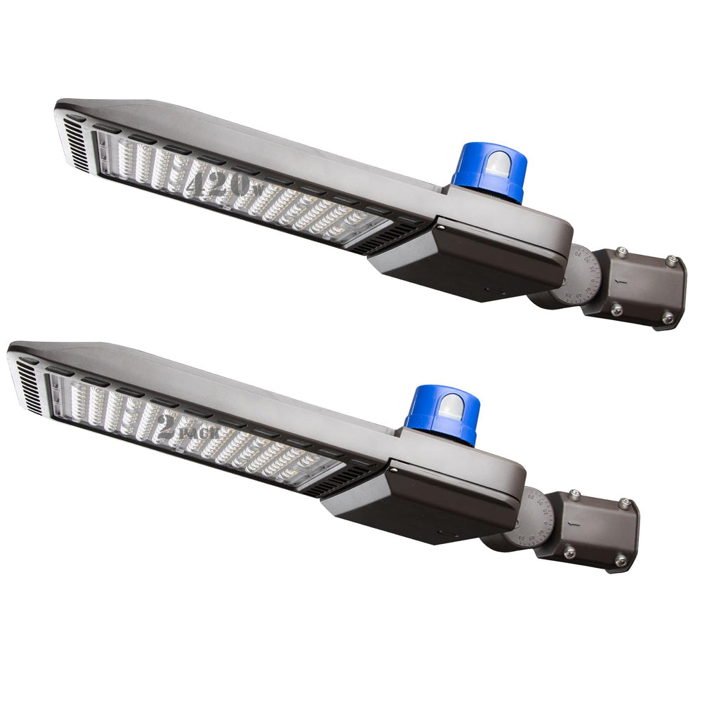 Lightdot 2Pack 420W LED Parking Lot Lighting 60000LM 5000K LED Pole Li