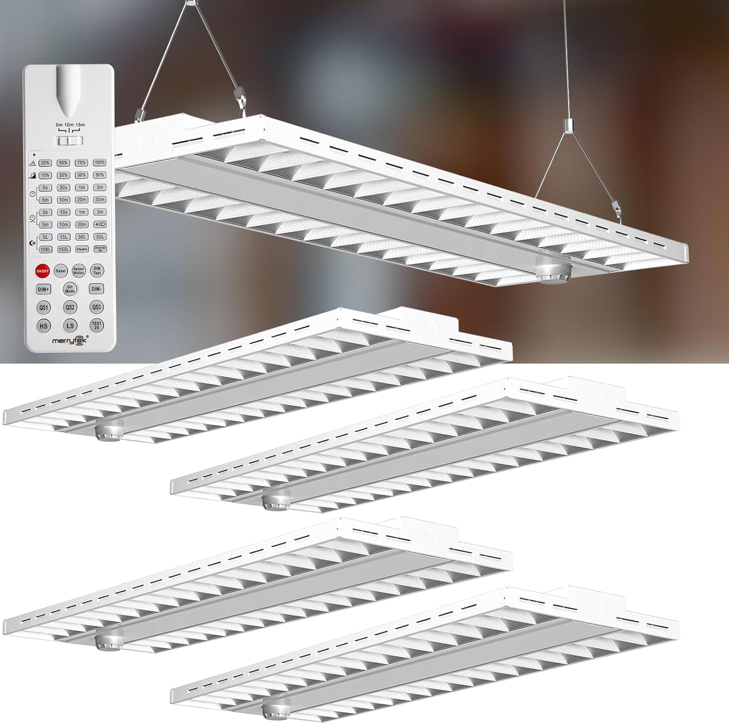 Smart Remote 2FT LED High Bay Shop Light with Grille Reflector(Eye-Ca ...