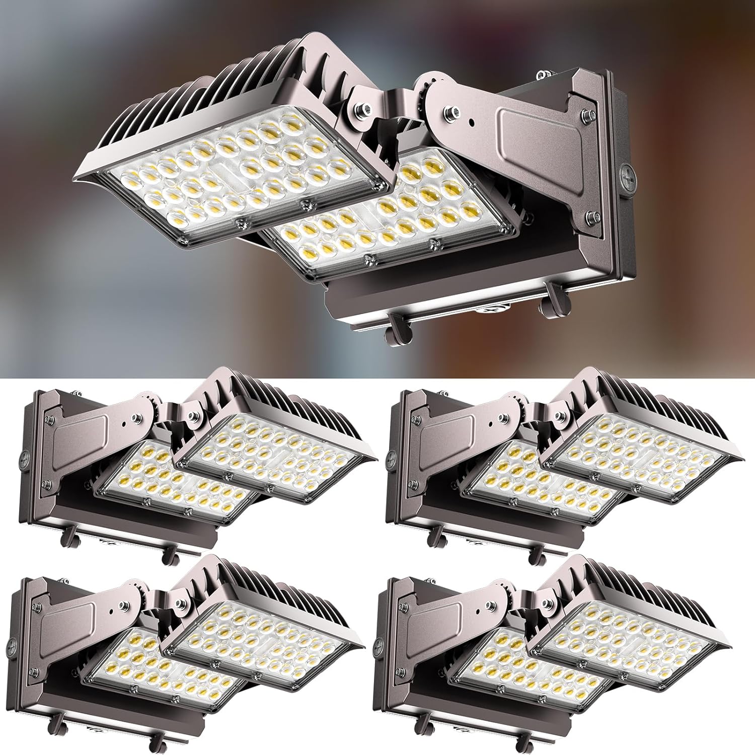 Lightdot LED Wall Pack Lights, 360° Adjustable Panel with Dusk to Dawn ...