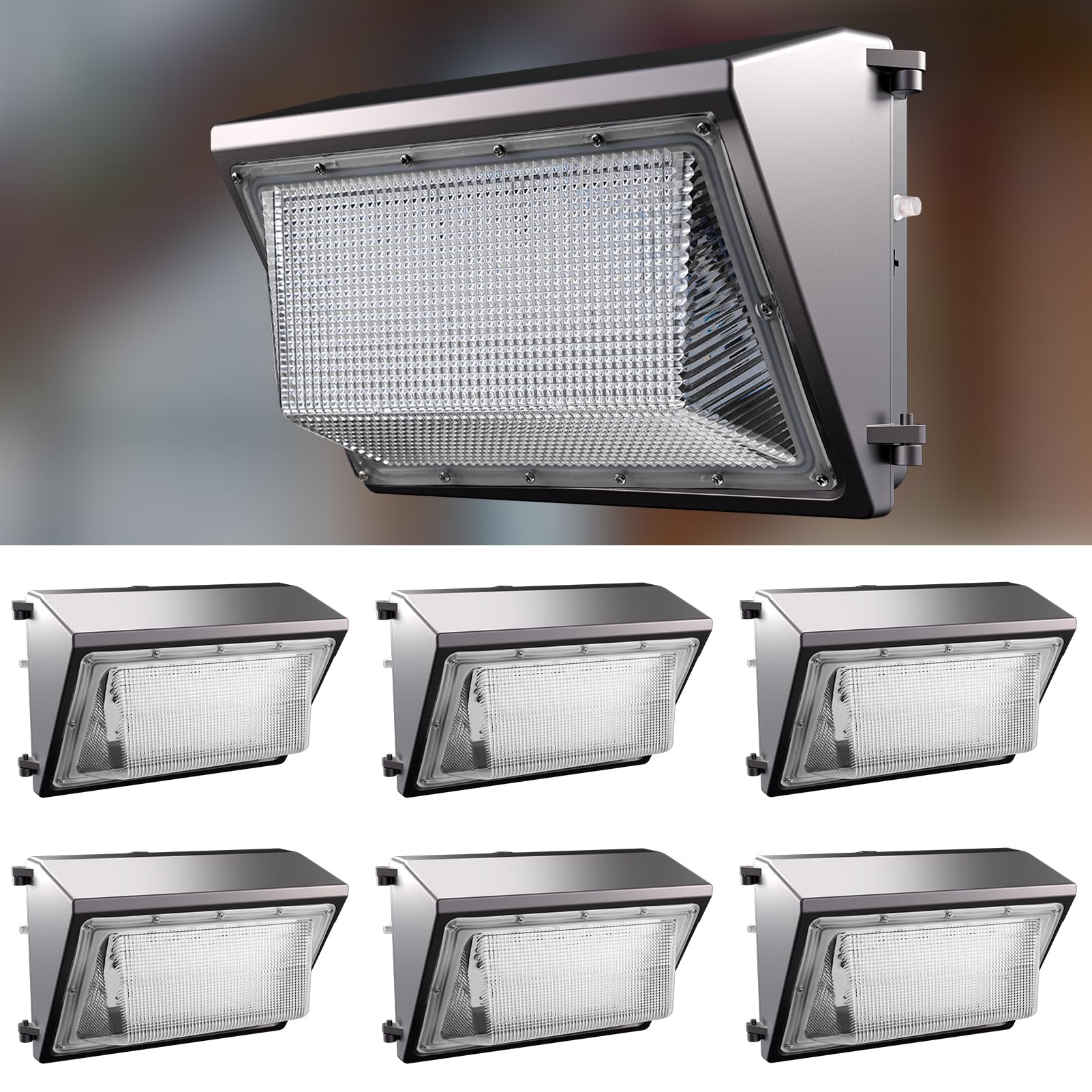 Lightdot 150W LED Wall Pack Lights, 100-277v Dusk to Dawn with Photoce