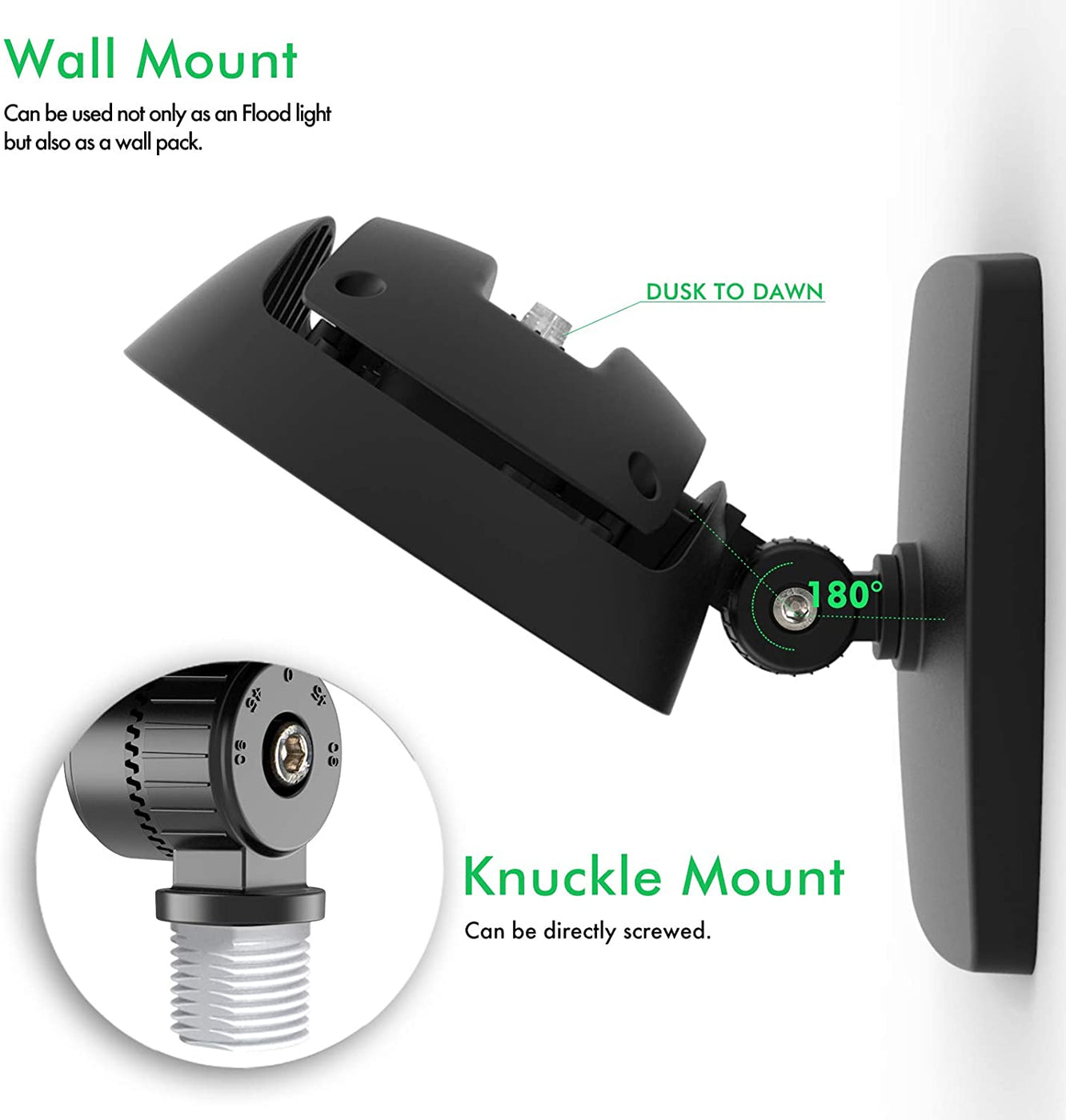 50W Integrated LED Security Wall Pack Flood Light, 5500LM Super Bright ...