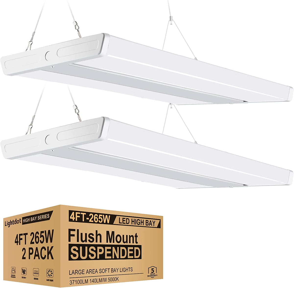 4FT 265W 371000LM [1060W HPS Eqv.] LED Linear High Bay Light — Lightdot