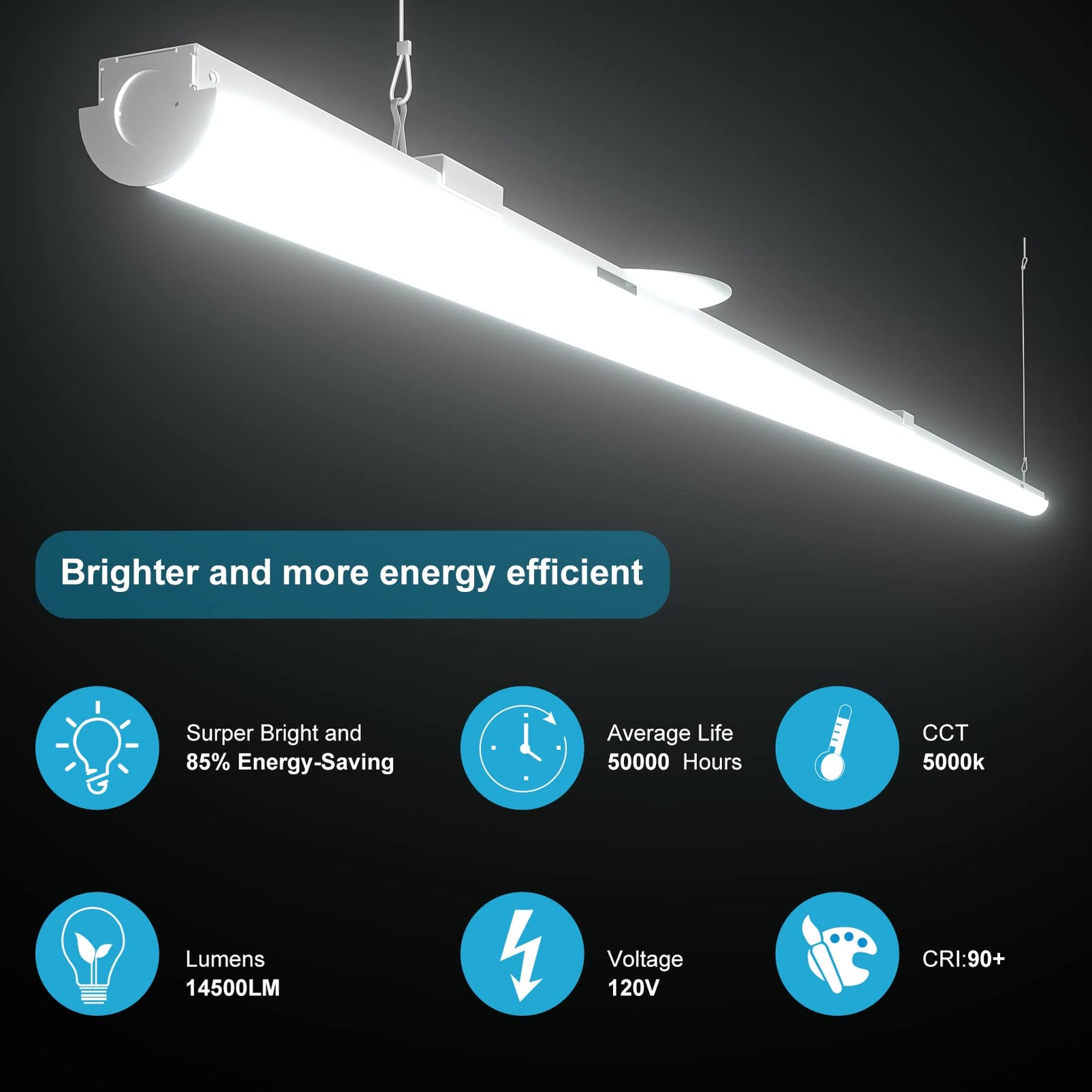 Lightdot 8ft Led shop lights, 110W Linear Strip Lights for Garage